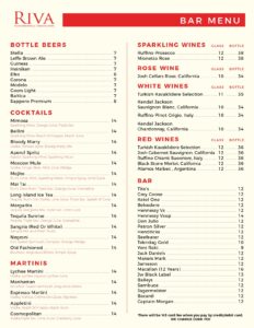 Our Menu – Riva Mediterranean & Turkish Cusine