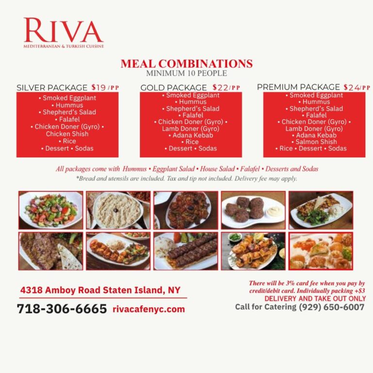 Our Menu – Riva Mediterranean & Turkish Cusine